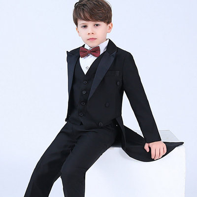 Wedding Piano Performance Ring Bearer Suits For 3 - 9 Years Toddler Boy