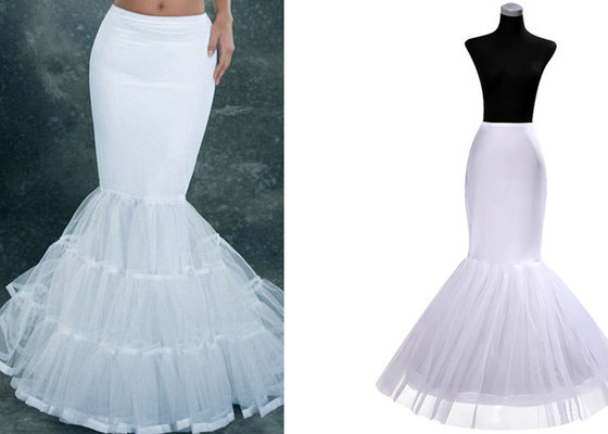 Polyester Bridal Gown Accessories / Bridal Separates Skirt Customized Size