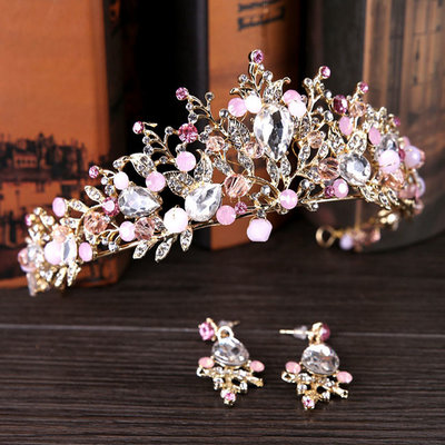 Charm Heart Clear Crystal Crown For Bridal Tiaras Pageant Party Prom Gift