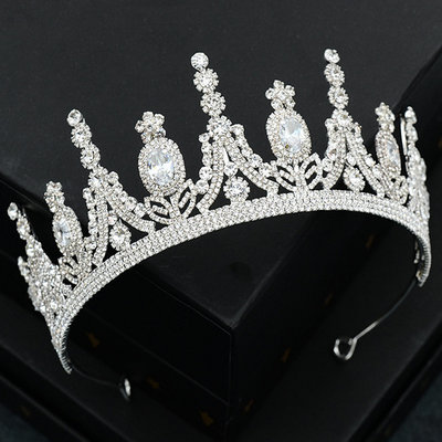 Charm Heart Clear Crystal Crown For Bridal Tiaras Pageant Party Prom Gift