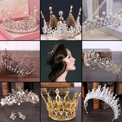 Wedding Free Gift Silver Crystal Rhinestone Wedding Bride Crown