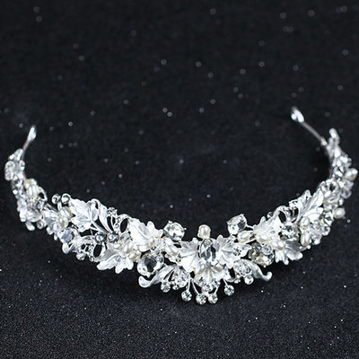 Cut Diamond Bridal Gown Accessories Bling Rhinestone Wedding Crowns And Tiaras