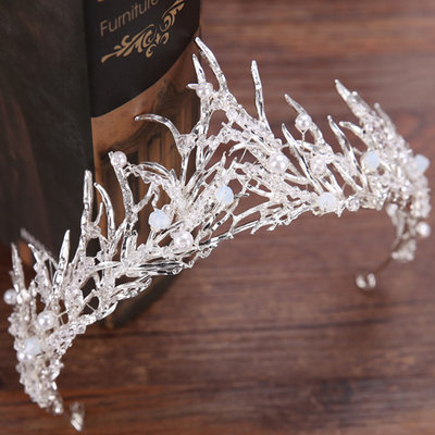 Handmade Custom Made Crowns And Tiaras / Wedding Pink Rhinestone Tiara