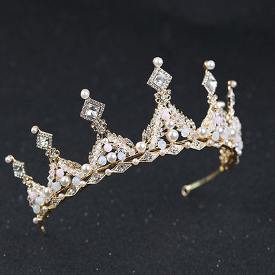 Gold Tiaras And Crowns Bridal Gown Accessories For Fit And Flare Wedding Dress
