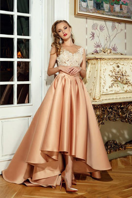 Satin Celebrity Skirts Champagne Bridesmaid Dresses Long Diamond Decoration