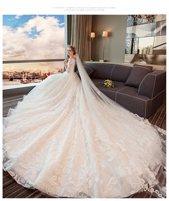 Luxury Princess Long Dream Tuxedo Ladies Wedding Dresses Bride European And American Court