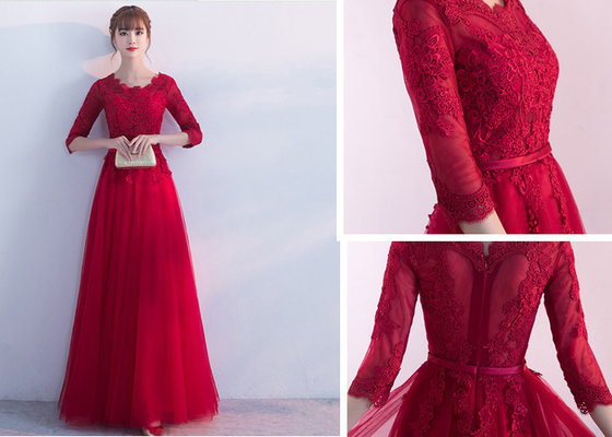Fashionable Red Color Bridal Wear Mermaid Tail Wedding Dress Gowns Full Handmade