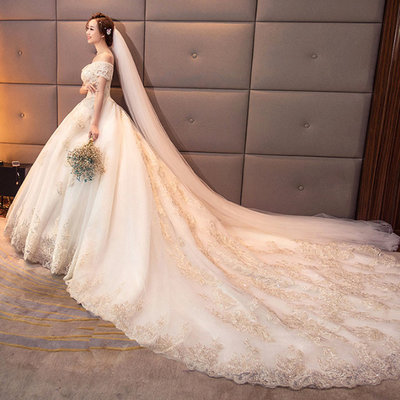 White Ivory Wedding Dresses Bridal Ball Gowns Off Shoulder Elegant Princess 2019