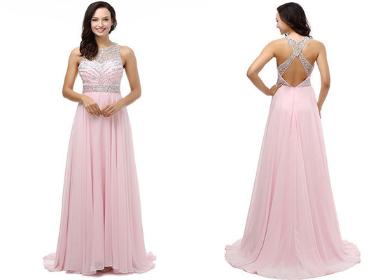 Fashionable Pastel Pink Bridesmaid Dresses , Luxury Long Bridesmaid Dresses