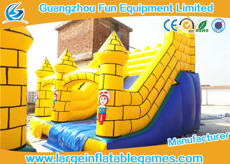 Durable Yellow Commercial Inflatable Slide Inflatable Castle Slide For Playing