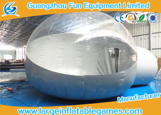 Outdoor Christmas Inflatable Snow Globe With Blowing Snow , CE Certification