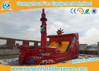 Red Inflatable Pirate Ship / Inflatable Pirate Boat Fun City Playground
