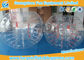 Transparent Inflatable Bubble Ball Soccer Rental With Silk Printing , Great Workmanship