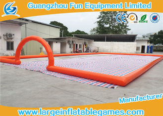 Big Airtighted Inflatable Soccer Field , Outdoor Large Inflatable Games