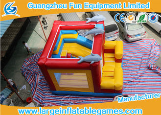 Customized Inflatable Bouncy Castle , Inflatable Jumping With Plato PVC Tarpanlin