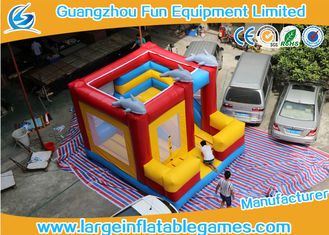 Customized Inflatable Bouncy Castle , Inflatable Jumping With Plato PVC Tarpanlin