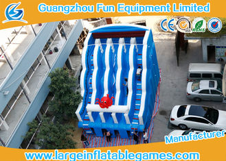 0.55mm PVC Tarpaulin Commercial Inflatable Slide , Large Inflatable Water Slide