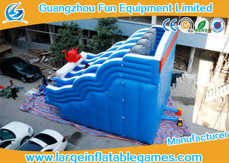 0.55mm PVC Tarpaulin Commercial Inflatable Slide , Large Inflatable Water Slide