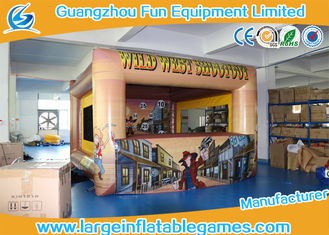 Eco Friendily Wild West Inflatable Shootout game 4*4.5m Customized