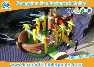 Durable Pirate Themed Inflatable Pirate Boat / Inflatable Bounce House