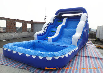 Kids Inflatable Wave water slide With Small Pool For Summer Games