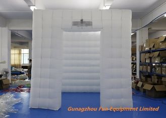 Inflatable Cube LED Bubble Photo Booth White PVC Oxford 3 * 3m
