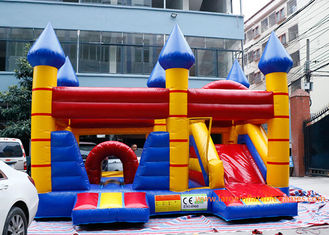 Castillo animoso inflable modificado para requisitos particulares con el área de salto de la diapositiva para los niños