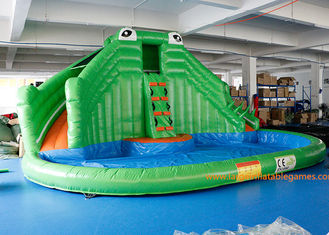 PVC Tarpaulin Crocodile Commercial Inflatable Jumpers Slides For Event