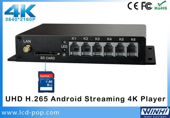 UHD 3840 × 2160p 4k Android Streaming Digital Signage Player Support Multi - Language