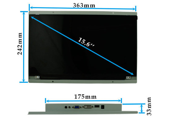 15.6&quot; tft lcd display 16:9 open frame full hd vga metal case monitor lcd monitors display