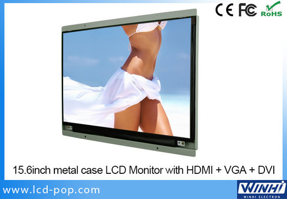 15.6&quot; tft lcd display 16:9 open frame full hd vga metal case monitor lcd monitors display