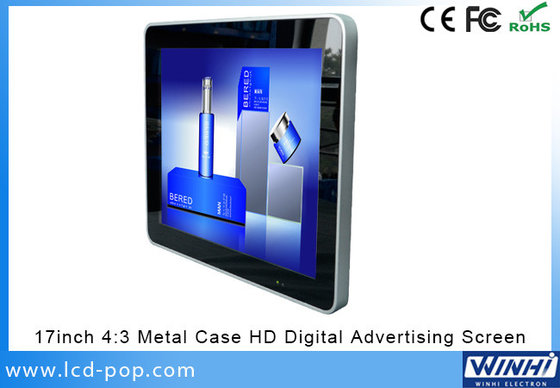 17 inch 1080p 4:3 display mode Contrast ratio 700:1 indoor led screens tv wall mount LCD Advertising Display