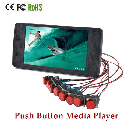 Metal Black Shell LCD Advertising Display , Lcd Media Player With VGA Output
