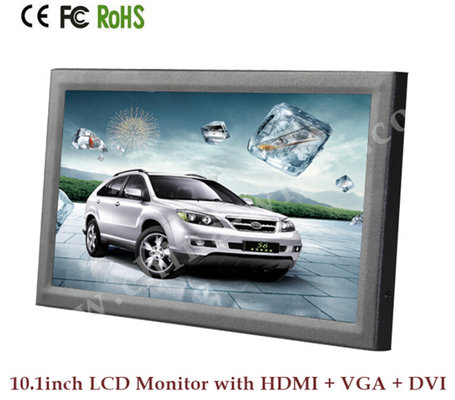 10 Inch 12v HDMI Monitor, Auto Play TFT HD LCD Monitor with HDMI  /  VGA  /  DVI