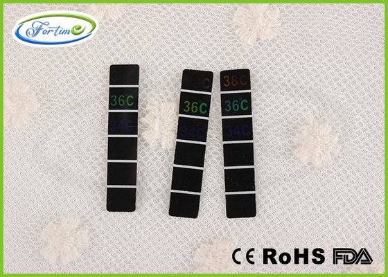 Forehead LCD Liquid Crystal Thermometer Strips Reversible Temperature Labels Multi Temp