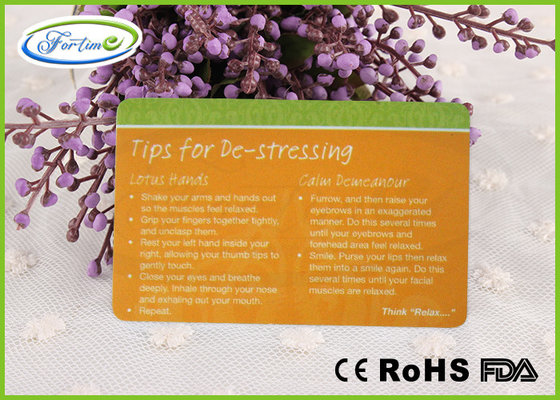 Customized Printing Credit Card Size Stress Test Card For Mood Testing  0.75mm