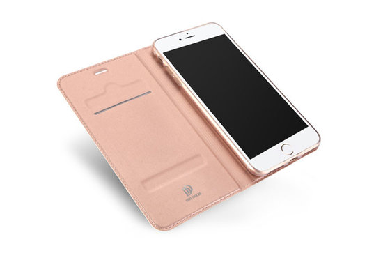 Rose Gold Iphone 7 Plus Flip Cover , PU TPU Cell Phone Protective Cases