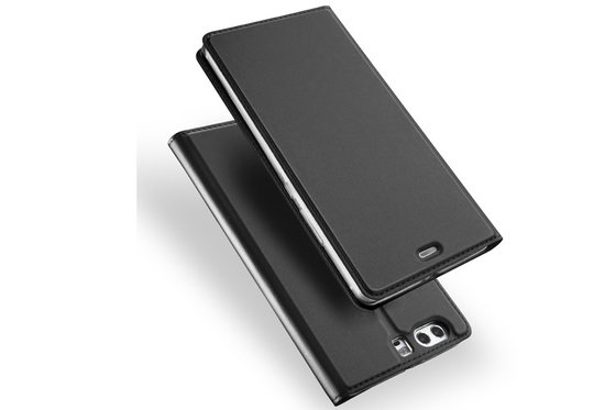 Black PU Leather Huawei P10 Plus Phone Case Magnetic With Card Holder
