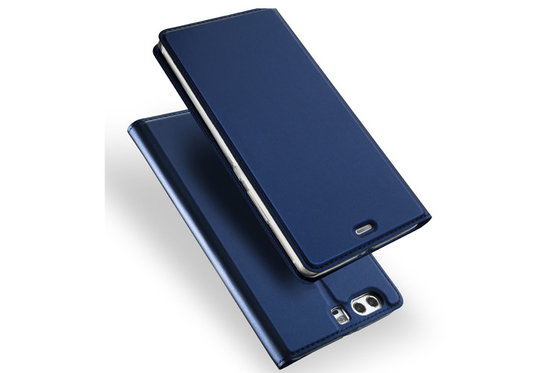 Blue Huawei P10 Plus Flip Cover Unique Cell Phone Cases Card Slot With Stand Function