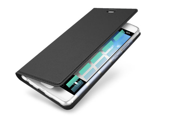 PU Leather Huawei Phone Cases P10 Lite Black Color Magnetic With Card Holder