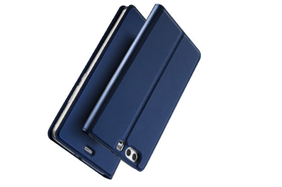 Black Huawei Phone Cases Enjoy 6 Card Holder Shockproof PU Leather Wallet Case