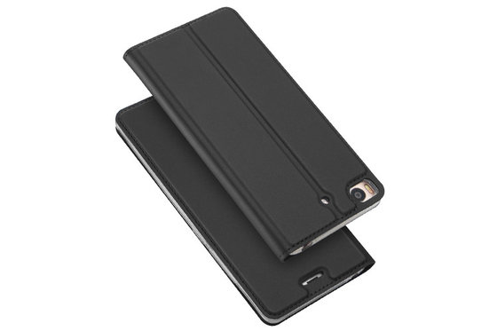 Stand Function Xiaomi Phone Case Mi 5S Magnetic Black Color With Card Holder