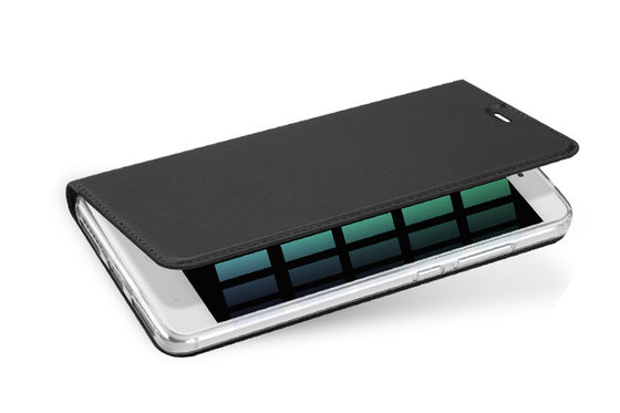Black Xiaomi Redmi Note 4 Flip Cover , Shockproof Leather Cell Phone Covers
