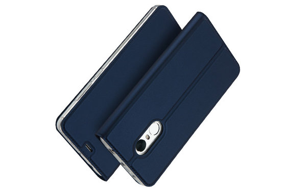 Fashionable PU Leather Xiaomi Redmi Note 4x Flip Cover Blue Color Stand Function