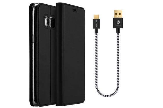 Slim Flip Phone Case PU Leather Card Holder Scratch Proof For Galaxy S8 Plus