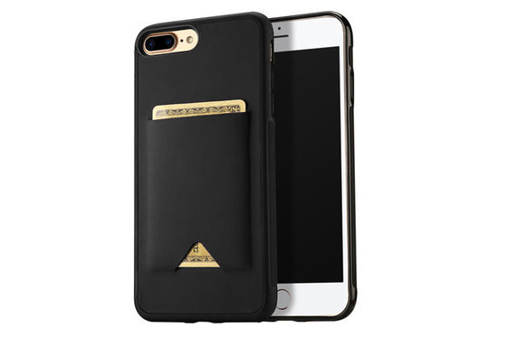 Professional IPhone Protective Cases Black Iphone 7 Back Case With Card Slot