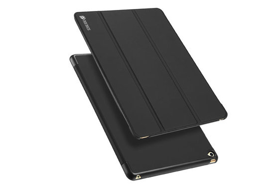 Black IPad Protective Case Slim PU Leather Case Stand Smooth For IPad Air