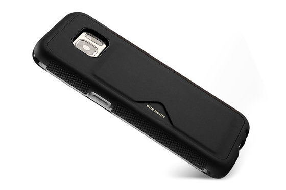 Black Samsung Galaxy 7 Phone Covers , Slip Resistant Samsung Leather Case