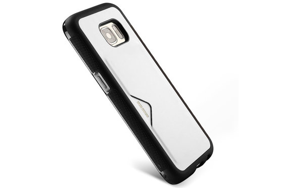 White Samsung Galaxy S7 Back Cover PU Leather Shockproof With Card Slot