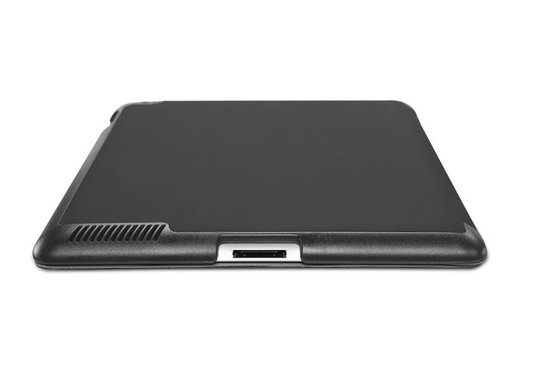 Fashionable Ipad 4 Protective Case PU Leather Black Slim Apple Ipad 4 Cover